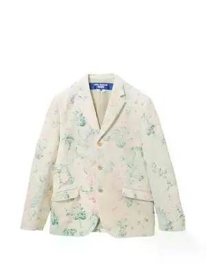 Junya Watanabe Rose-print Blazer - Neutrals
