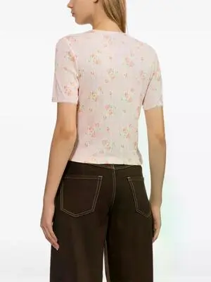 Simone Rocha Floral-print Crystal-embellished T-shirt
