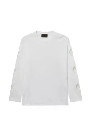 Simone Rocha Flower-cutout Long-sleeve T-shirt - White