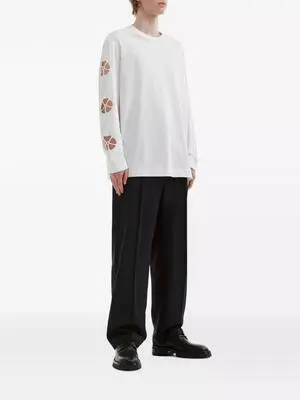 Simone Rocha Flower-cutout Long-sleeve T-shirt