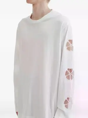 Simone Rocha Flower-cutout Long-sleeve T-shirt