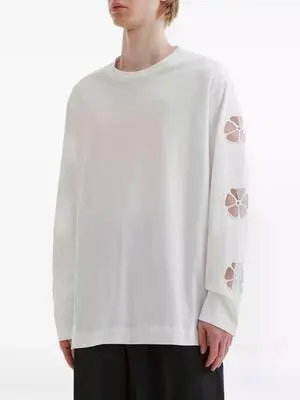 Simone Rocha Flower-cutout Long-sleeve T-shirt