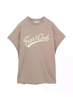 ESSENTIALS Logo-print Short-sleeve T-shirt - Neutrals