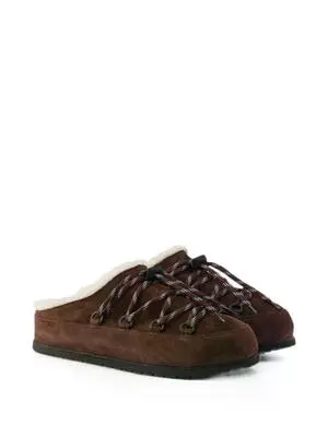 Prada Suede Mules - Brown