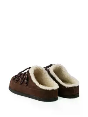 Prada Suede Mules - Brown
