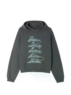 We11Done Logo-detail Hoodie - Grey