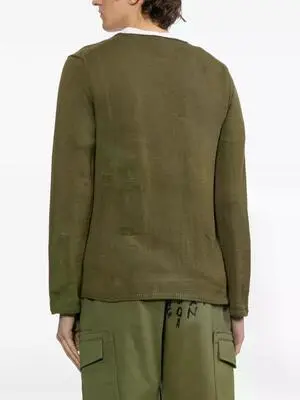 Comme Des Garçons Pattern Knitted Crew Neck Sweater