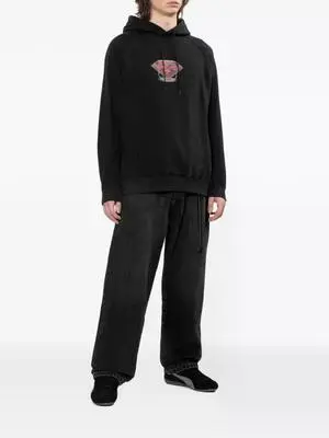 SEQUEL Graphic-print Raglan-sleeve Hoodie