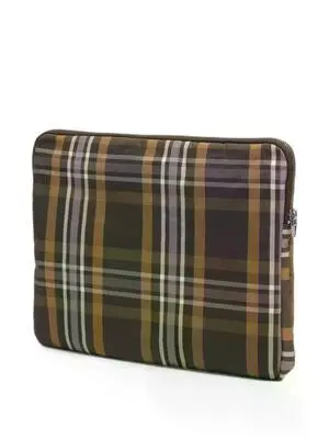 Bimba Y Lola Hunter Green Tartan Jacquard Laptop Sleeve