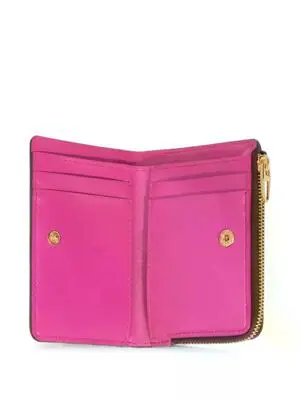 Bimba Y Lola Compact Wallet In Dark Tan Leather