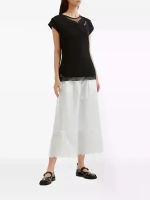 Simone Rocha Lace-trim Crystal-embellished Blouse