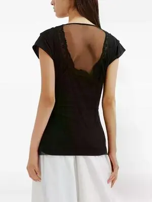 Simone Rocha Lace-trim Crystal-embellished Blouse