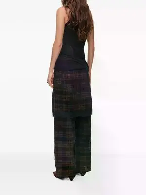 Bimba Y Lola Check-pattern Lace-trim Skirt