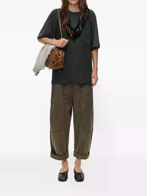 Bimba Y Lola Black Washed Lace Chest T-shirt