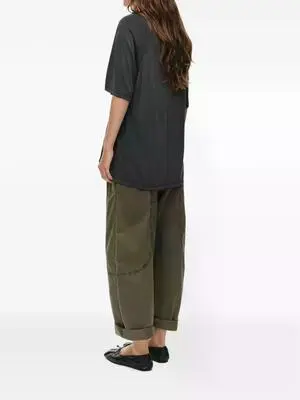 Bimba Y Lola Black Washed Lace Chest T-shirt