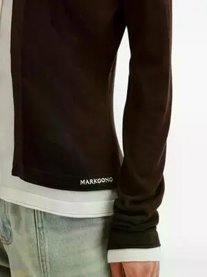 MARKGONG Layered Logo-print Cardigan