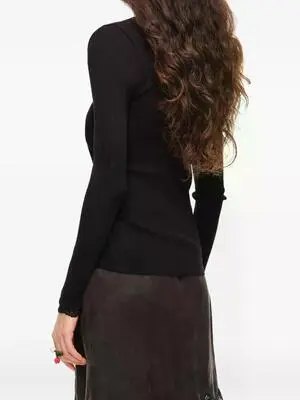 Bimba Y Lola Ribbed V-neck T-shirt
