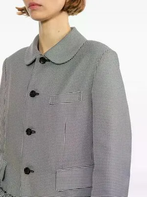 Comme Des Garçons Pleated Check Coat