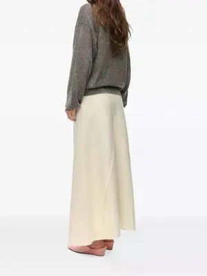 Bimba Y Lola Double-sided Wool Skirt A-line, Ivory