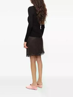 Bimba Y Lola Washed Lace Miniskirt