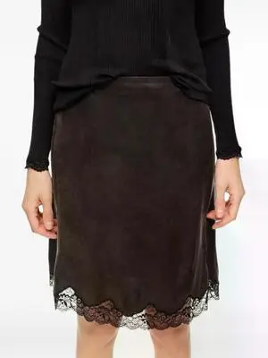 Bimba Y Lola Washed Lace Miniskirt