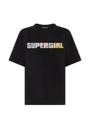 David Koma X Supergirl Graphic-print T-shirt - Black