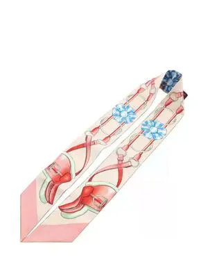 Hermès 2010s Jumping Ribbon Silk Scarf