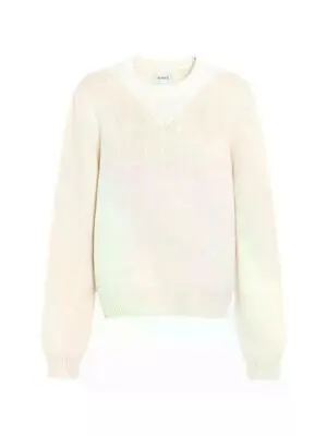 BARRIE Topstitched Cashmere Sweater - Neutrals