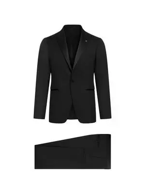 Tagliatore Three-piece Single-breasted Suit - Black