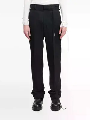 ANN DEMEULEMEESTER Worsted Wool Gabardine Trousers - Black