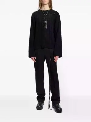 ANN DEMEULEMEESTER Worsted Wool Gabardine Trousers