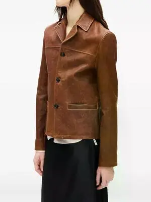 ANN DEMEULEMEESTER Grained Calf Leather Jacket
