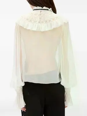 ANN DEMEULEMEESTER Sheer Ruffled Blouse