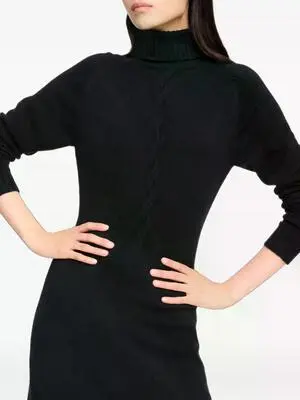 BARRIE Cable-knit Roll-neck Maxi Dress