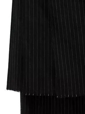 ANN DEMEULEMEESTER Marke Chalk-stripe Layered Trousers