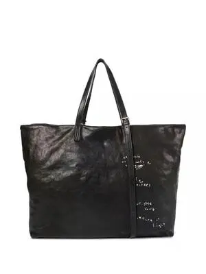 ANN DEMEULEMEESTER Bes Leather Tote Bag - Black