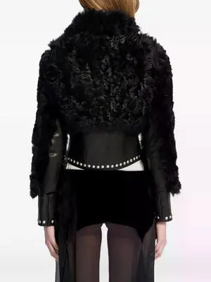ANN DEMEULEMEESTER Stud-embellished Shearling Jacket