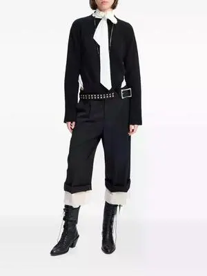 ANN DEMEULEMEESTER Cashmere Ribbed-knit Sweater - Black