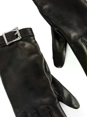ANN DEMEULEMEESTER Arly Leather Gloves - Black