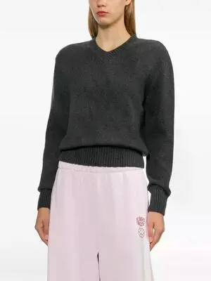 A.p.c. Ribbed-trim V-neck Jumper