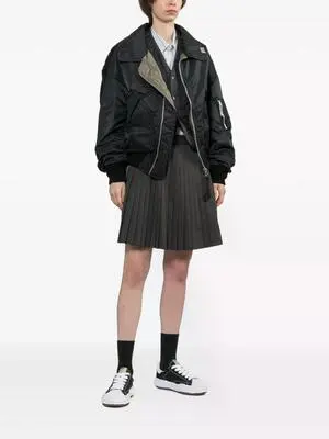 Mihara Yasuhiro Shifted Layer Flight Jacket - Black