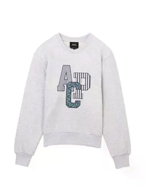 A.p.c. Logo-embroidered Sweatshirt - Grey