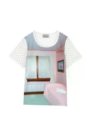 Ashley Williams Graphic-print Polka-dot T-shirt - White