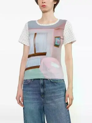 Ashley Williams Graphic-print Polka-dot T-shirt