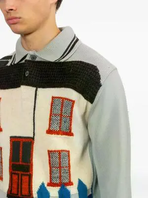 Junya Watanabe House Print Collared Knitwear