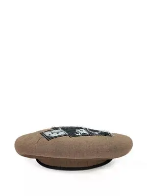 CA4LA X Andy Warhol Graphic-patch Beret - Brown