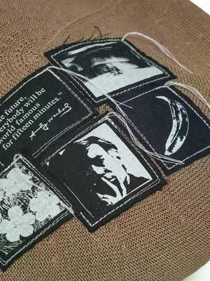 CA4LA X Andy Warhol Graphic-patch Beret