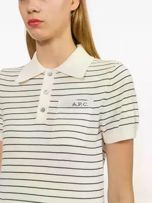A.p.c. Striped Short-sleeve Polo Shirt