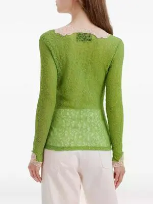 Valentino Garavani Lace-trim Button-up Cardigan