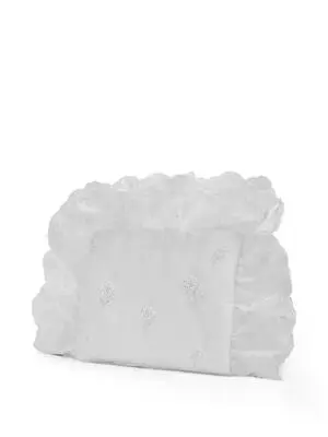 Simone Rocha Pearl-embellished Ruffled Clutch Bag
